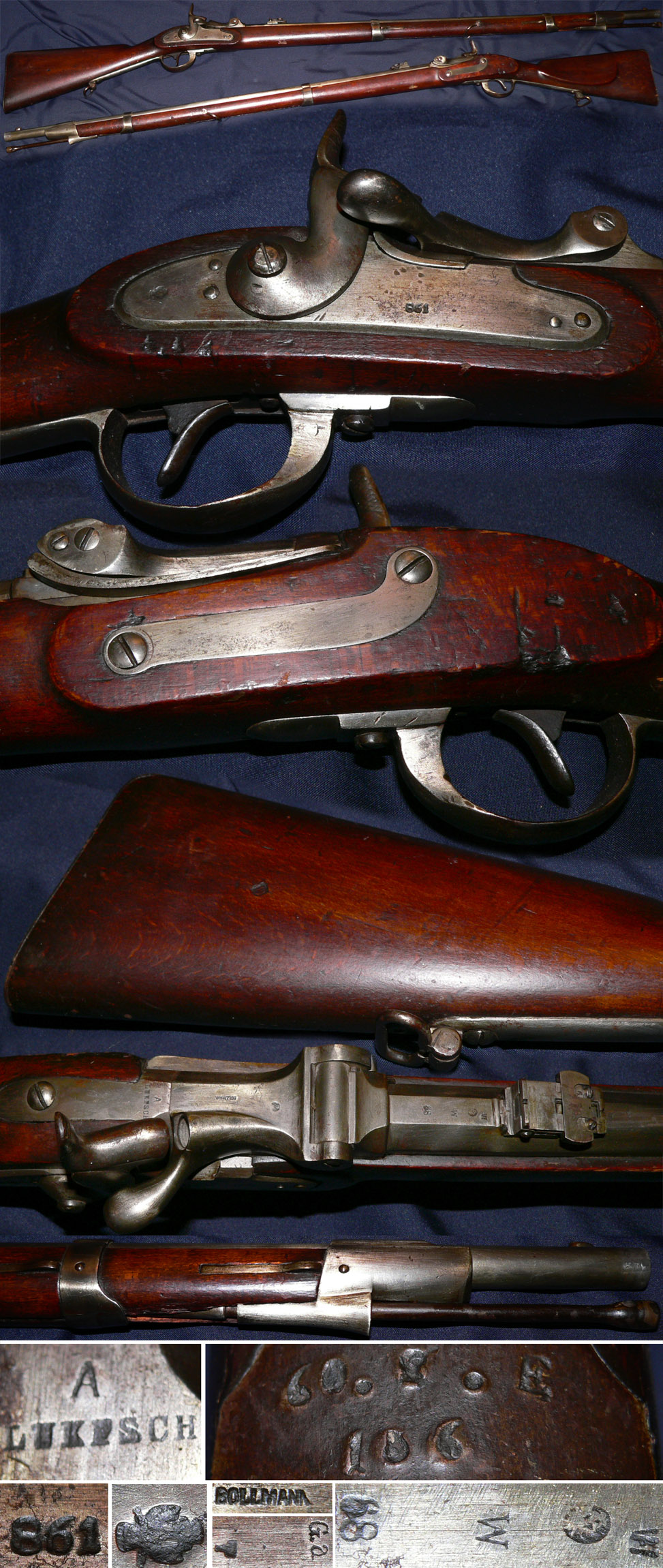 scarce Austrian M1854/67 Wanzl trapdoor rifle