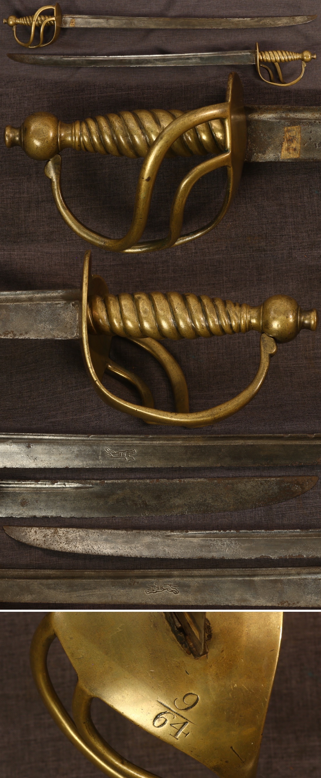 British P1751 infantry hanger with running fox SH trademark of Samuel ...